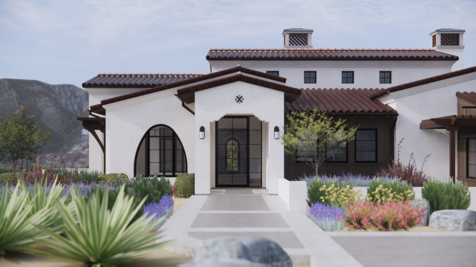 Custom Spanish Mission Style Homes - Cherry Valley - Axis 3 Architects